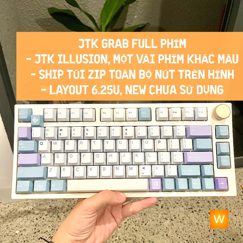 JTK Combo full phím - Color Block - Nút phím cơ Chính hãng JTK Grab ...