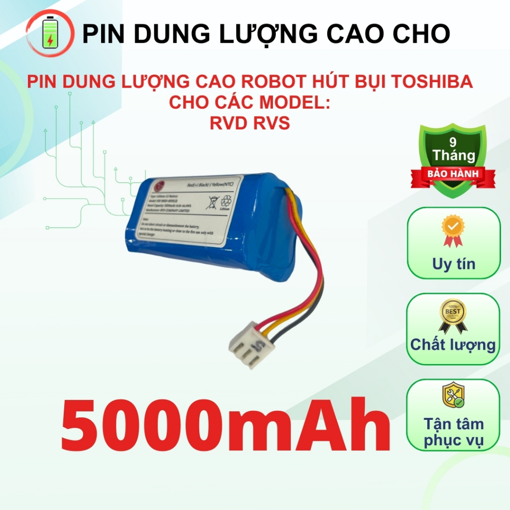 PIN NÂNG CẤP ROBOT HÚT BỤI TOSHIBA MODEL: RVD, RVS ( CHÍNH HÃNG LG ...
