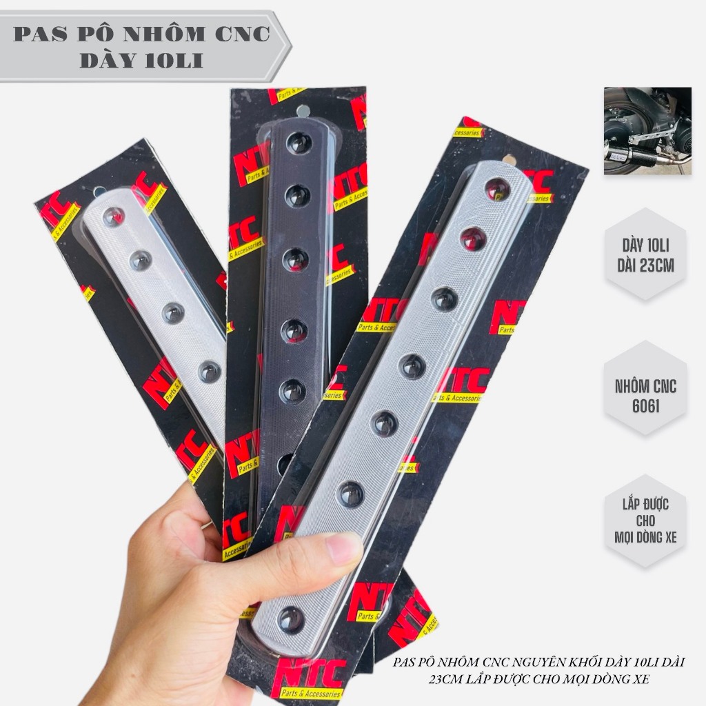 Pas treo pô nhôm cnc 8li chất lượng tốt dày cứng cáp hoạ tiết nổi bật ...