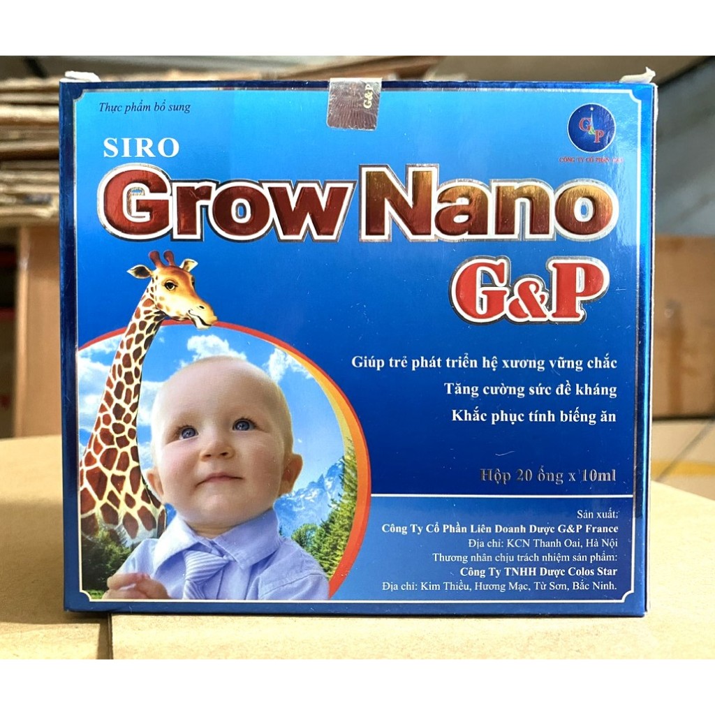 Siro Grow Nano G&P bổ sung canxi, phát triển chiều cao tăng cường sức ...
