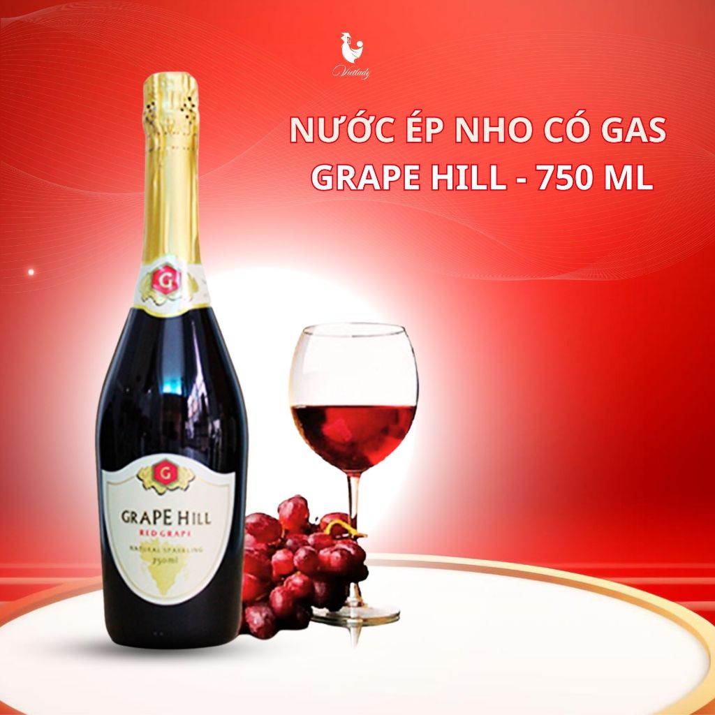 Nước ép Nho có gas Grape Hill xuất khẩu chai 750ml ngon hơn khi uống ...
