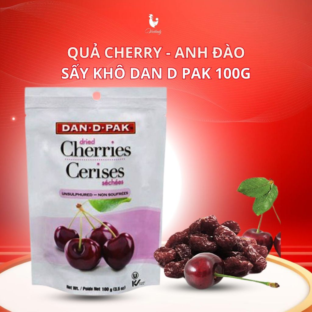 QUẢ CHERRY / ANH ĐÀO SẤY KHÔ DAN.D.PAK 100G,NGUYÊN LIỆU NHẬP KHẨU TỪ MỸ ...