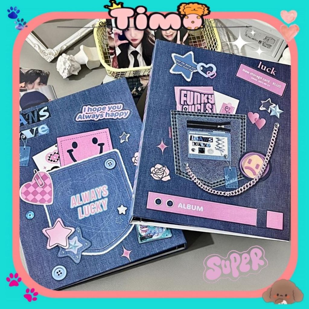 Binder Đựng Card A5 Jeans Phong Cách Y2K Album Rỗng Không Kèm Sheet Hàn ...