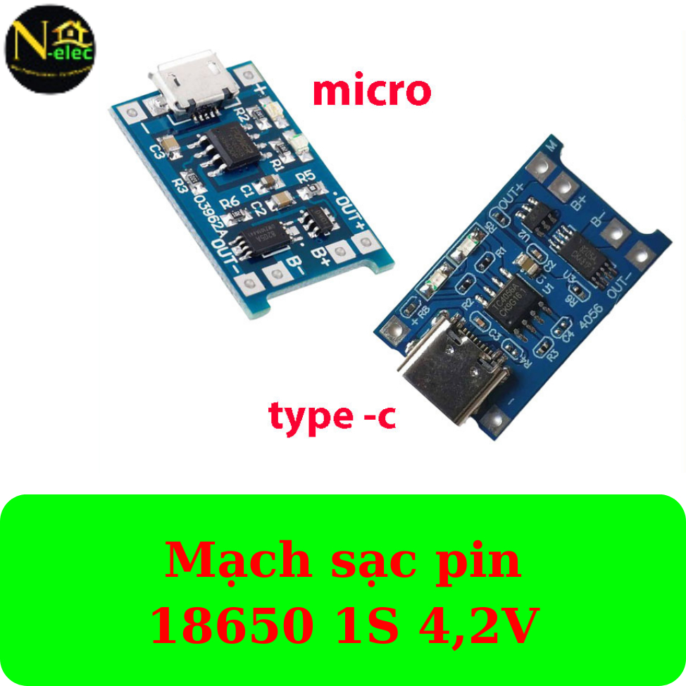 Mạch sạc pin TP4056 - mạch sạc pin 18650 - type c - micro | Shopee Việt Nam