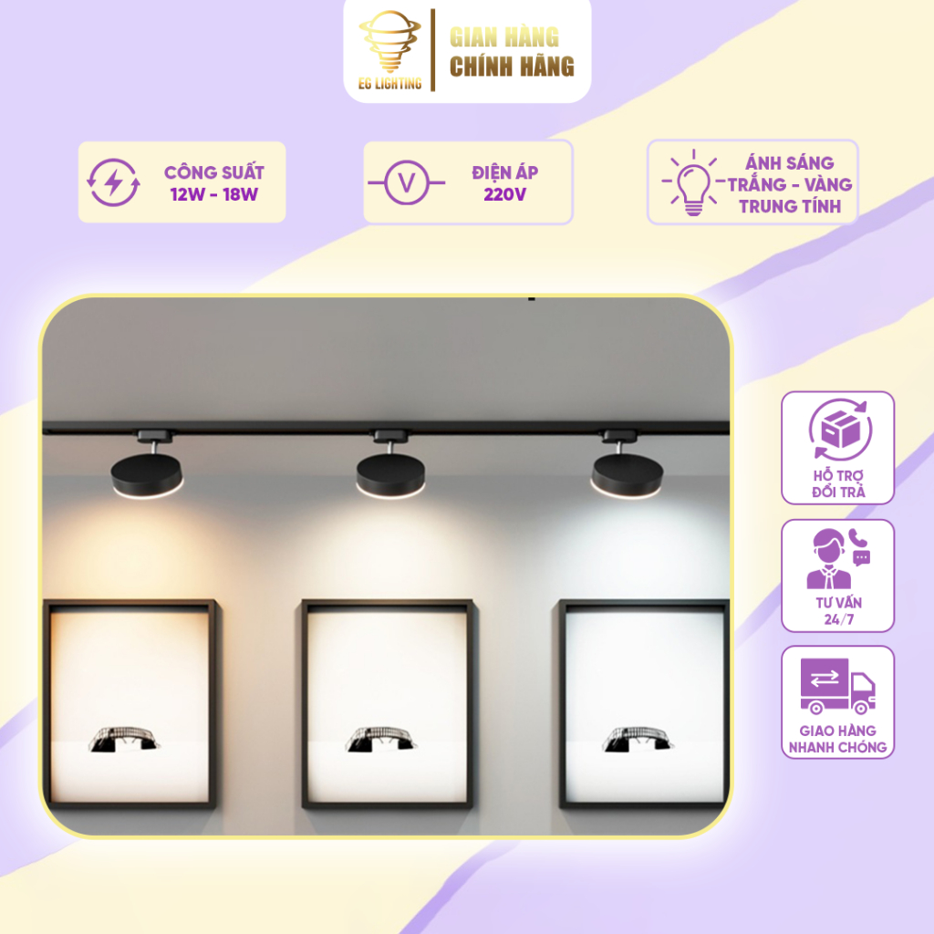 Đèn LED Trang Trí EG Lighting Decor - Đèn Rọi Ray Tản Sáng Rộng DCB6024 ...