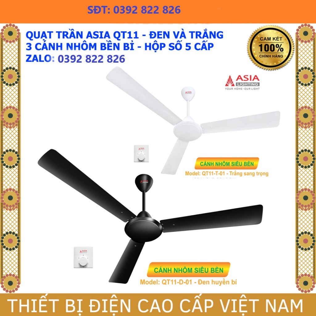[ ASIA] Quạt trần 3 cánh Asia QT11 động cơ khỏe xua tan cái nóng mùa hè ...