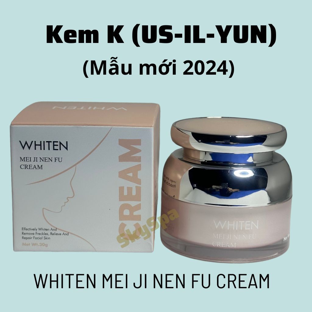 Kem K US IL YUN (mẫu mới 2024) - WHITEN MEI JI NEN FU CREAM | Shopee ...