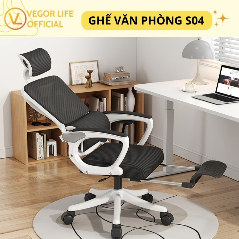 Ghế văn phòng lưng kép có gối tựa tay có thể điều chỉnh độ cao chống gù ...