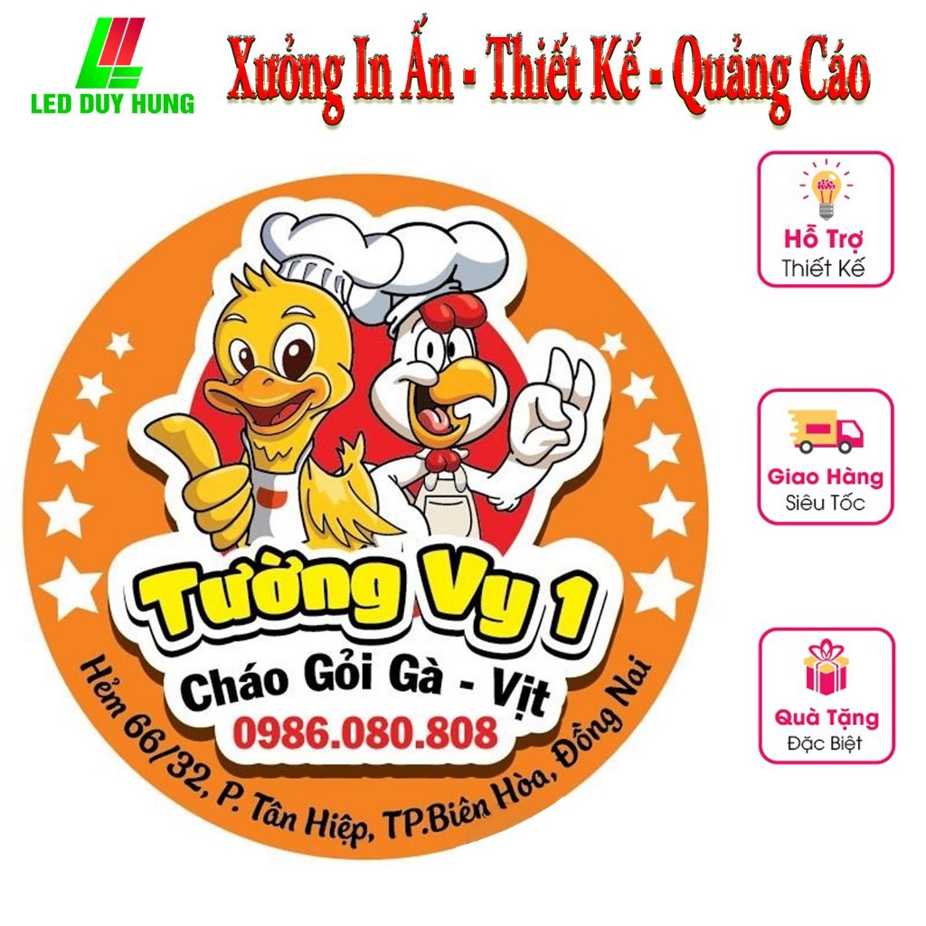 In tem nhãn decan nhựa chống nước, cắt bế theo yêu cầu, sticker , logo ...