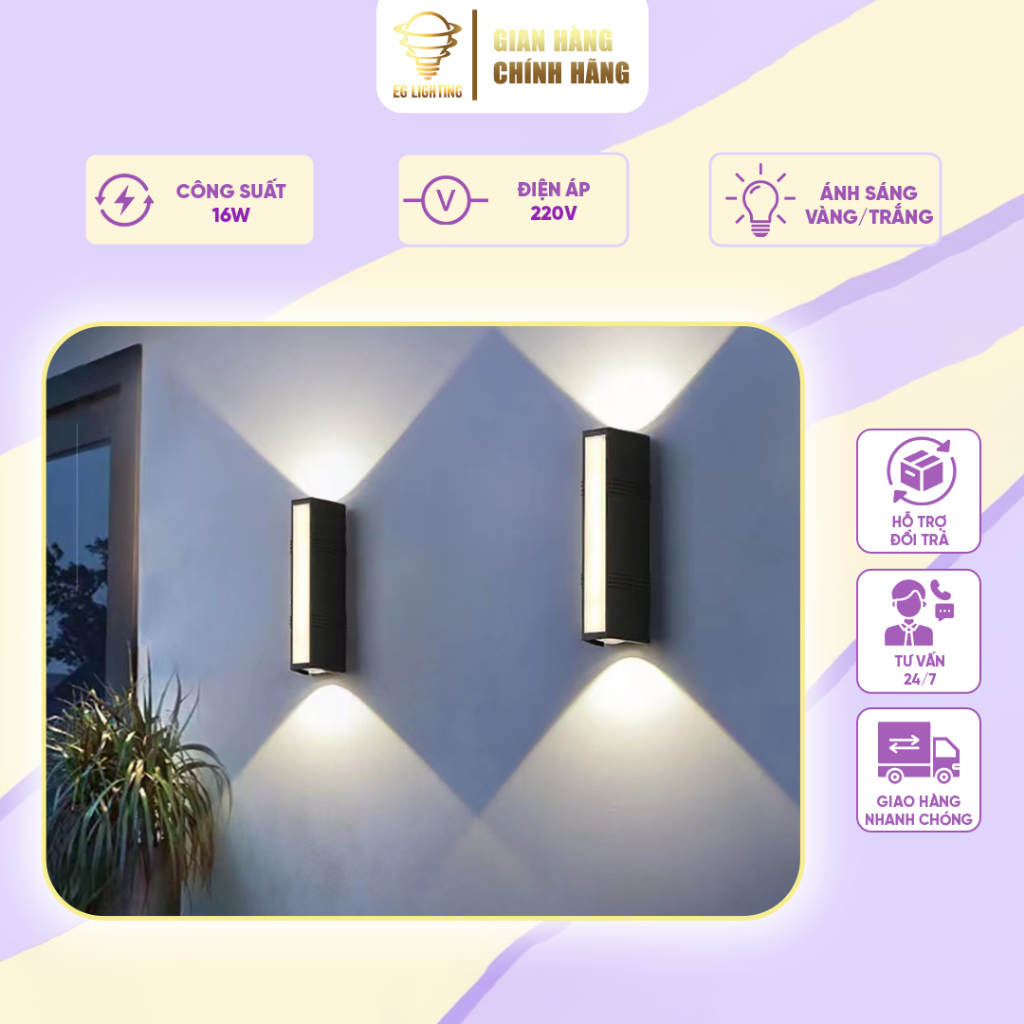 Đèn Hắt Tường DT-2265 EG Lighting Decor -Đèn Hắt Sáng Chống Nước 2 Đầu ...