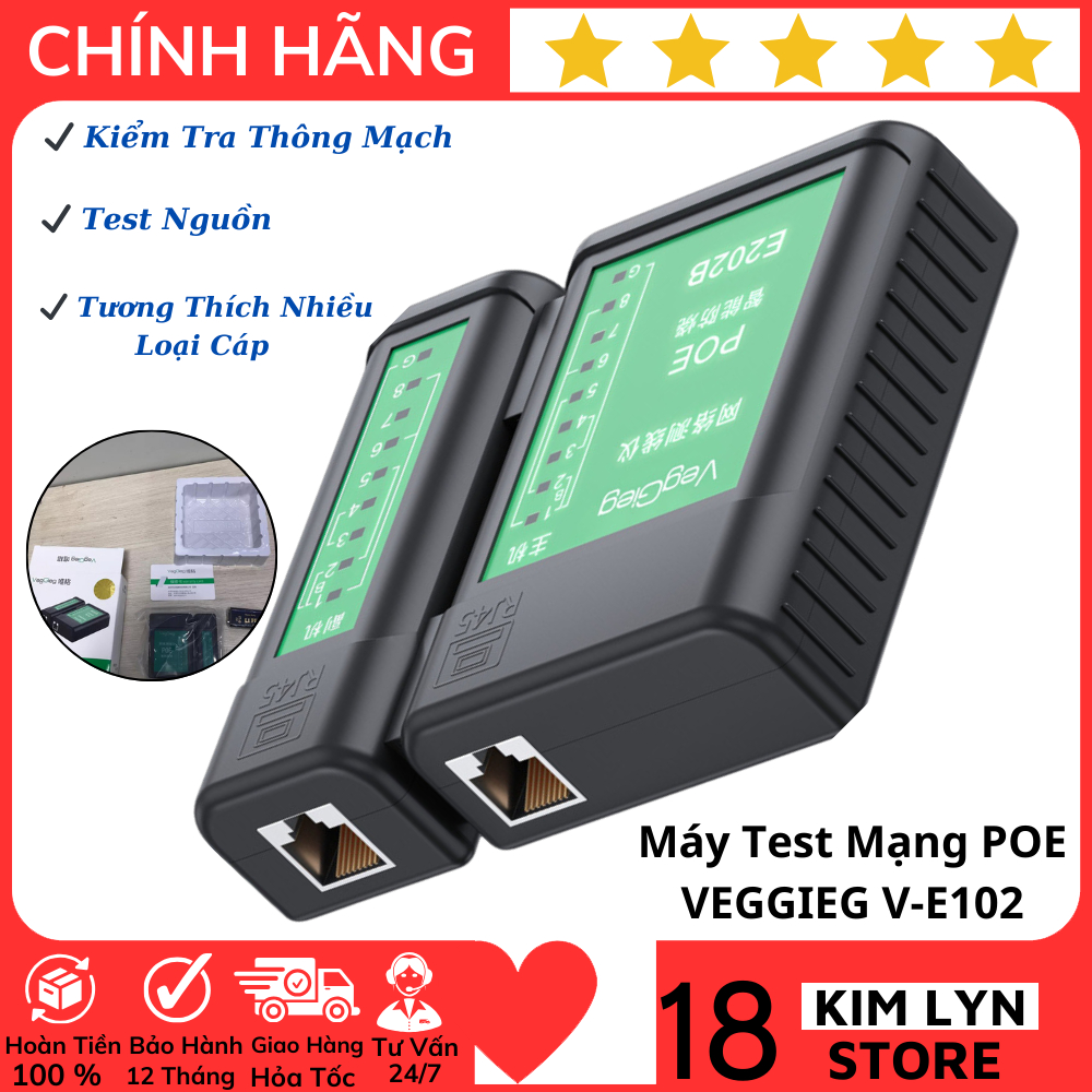 Máy Test Mạng RJ45 POE VegGieg V-E102 | Shopee Việt Nam