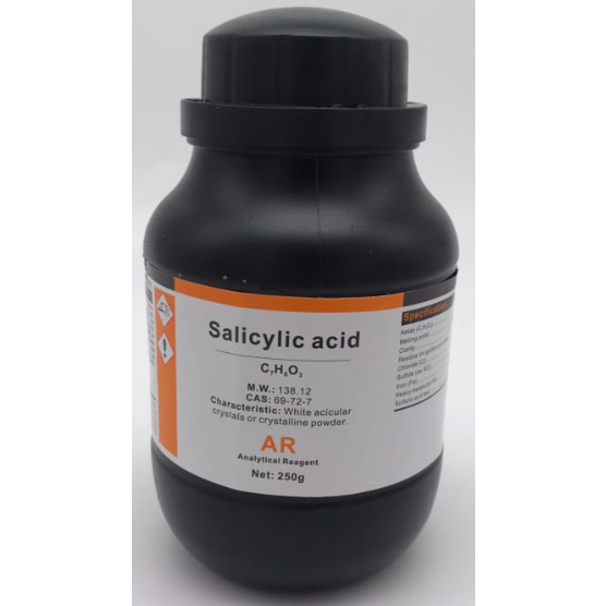 Hóa chất Salicylic aci.d 99.5% chai 250g axi.t salicylic C7H6O3 CAS 69 ...