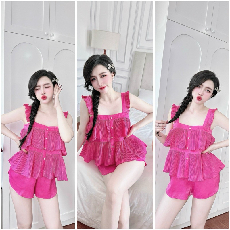 bộ đùi dập ly tầng ánh nhung nút ngọc 40-58kg | Shopee Việt Nam