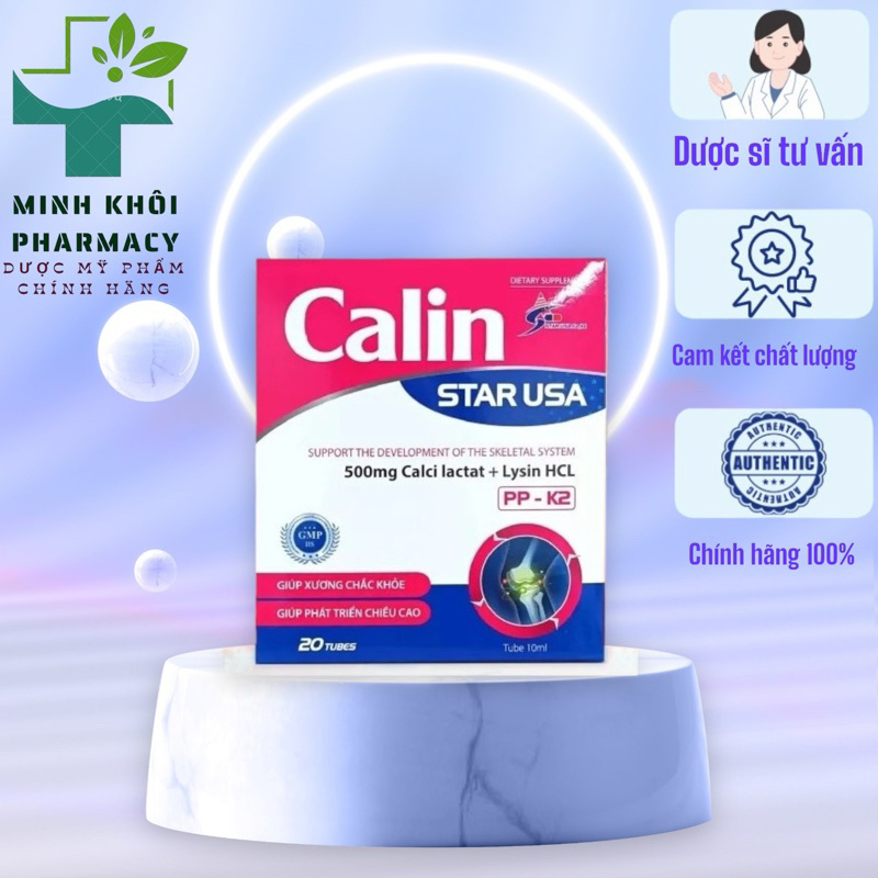 Bổ Sung canxi CALIN STAR USA - Hộp 20 Ống-MKPMC | Shopee Việt Nam