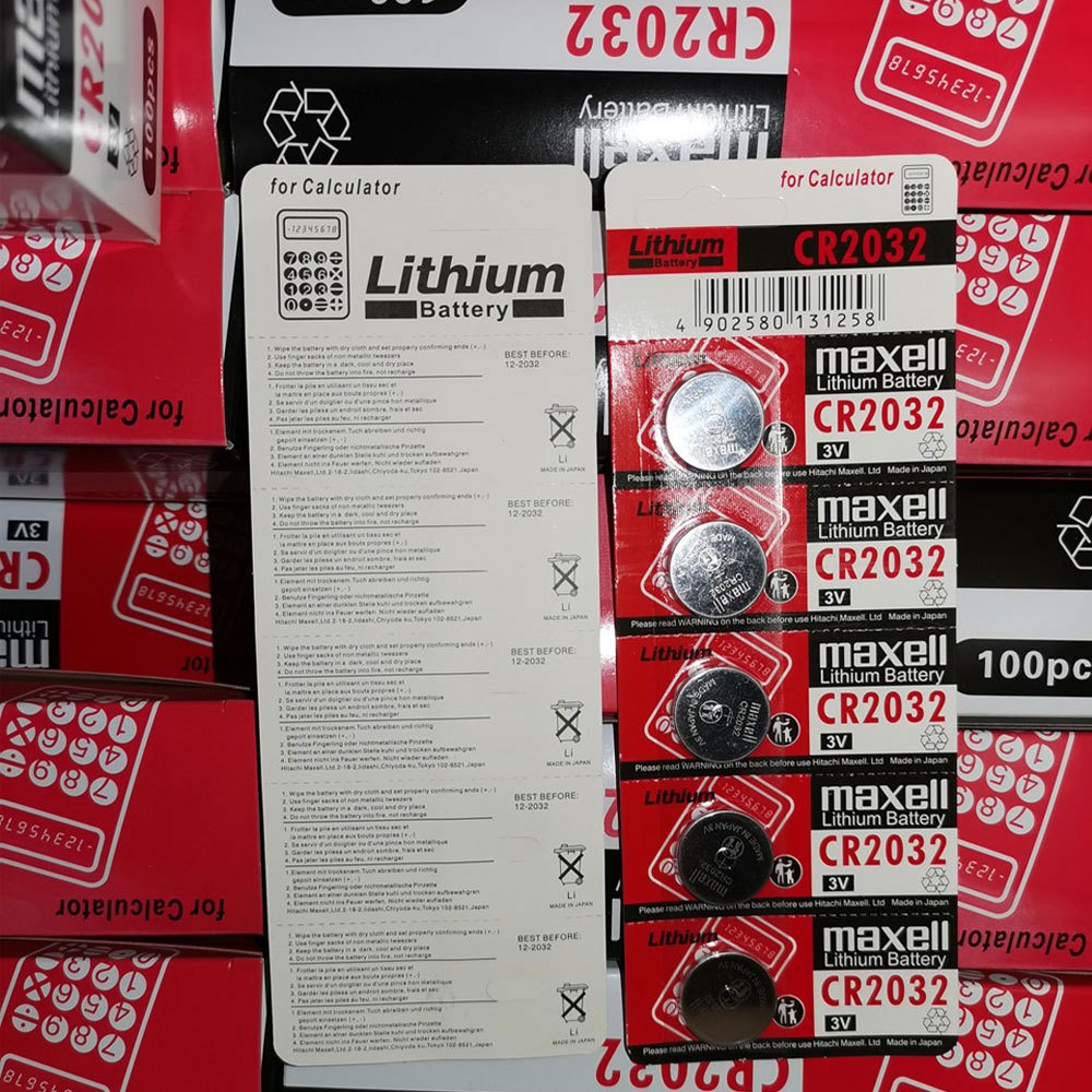Pin Maxell CR2032,CR2025,CR2016.Pin cúc áo 9V,dùng cho remote, máy tính ...