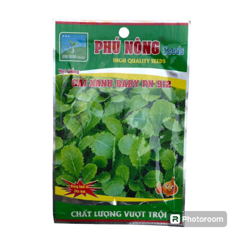Hạt giống Cải Xanh Baby PN 912 - Gói 20 gram - Cải Bẹ Xanh Ăn Non, Cải ...