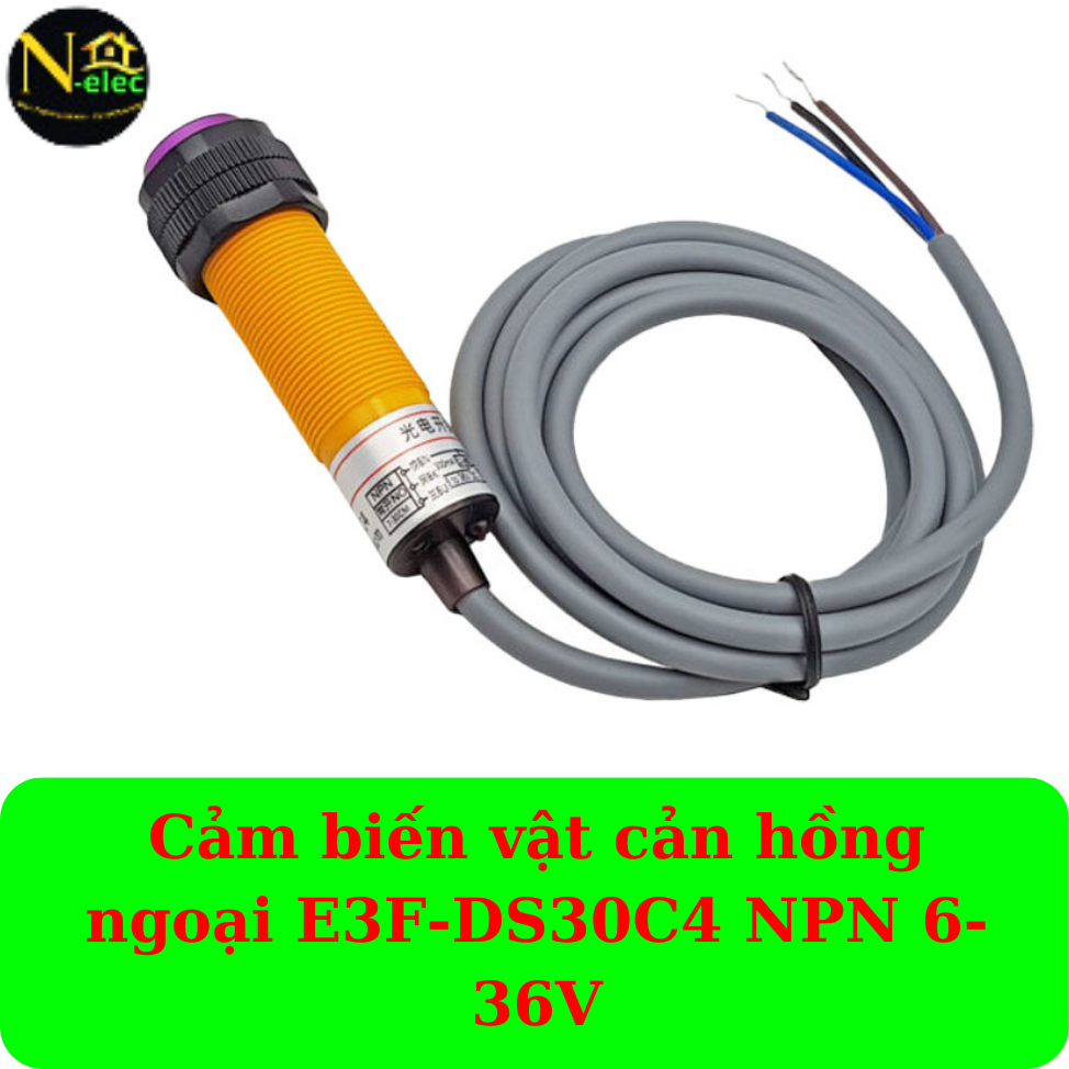 Cảm biến vật cản hồng ngoại E3F-DS30C4 NPN 6-36V - Cảm biến phát hiện vật cản - Cảm biến hồng ...