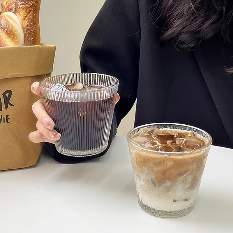 Ly thủy tinh loe miệng, cốc thủy tinh chịu nhiệt uống cafe, nước ép, sinh tố, soda dung tích ...