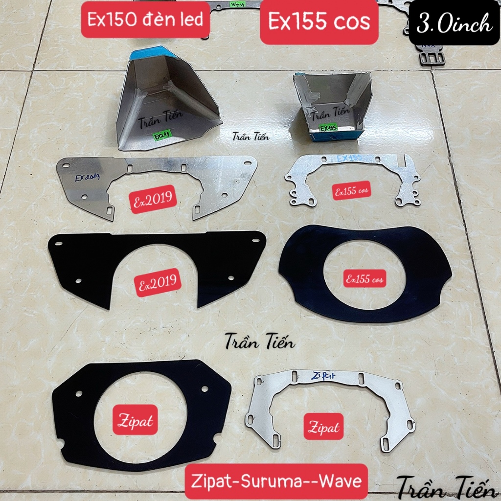 Pat gắn bi cầu bi led cho Ex150 , 155 , Zipat suruma wave | Shopee Việt Nam