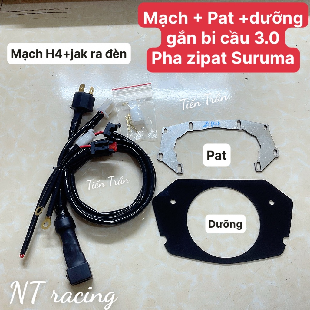 Pat gắn bi cầu led cho pha đèn Zipat ,l suruma xe wave | Shopee Việt Nam