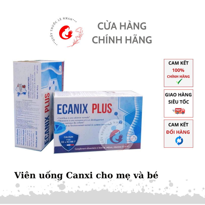 Viên uống Ecanix Plus Bổ Sung Canxi hữu cơ và D3 K2 cho Mẹ và Bé ...