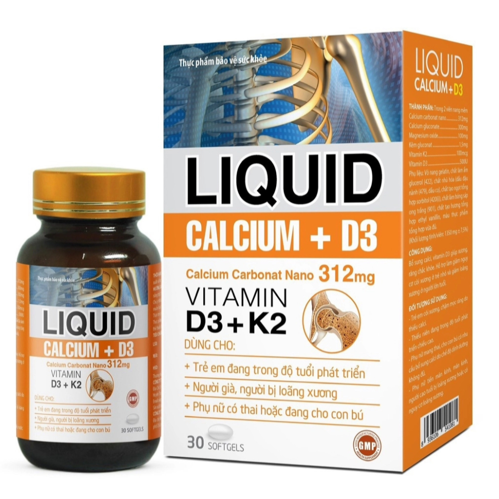 Viên Liquid Calcium + D3 Chai 30 viên Tradipha | Shopee Việt Nam