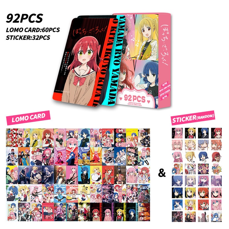 [Lomo Bocchi 92] Bộ 60 lomo card Bocchi the rock photocard + 32 Sticker ...