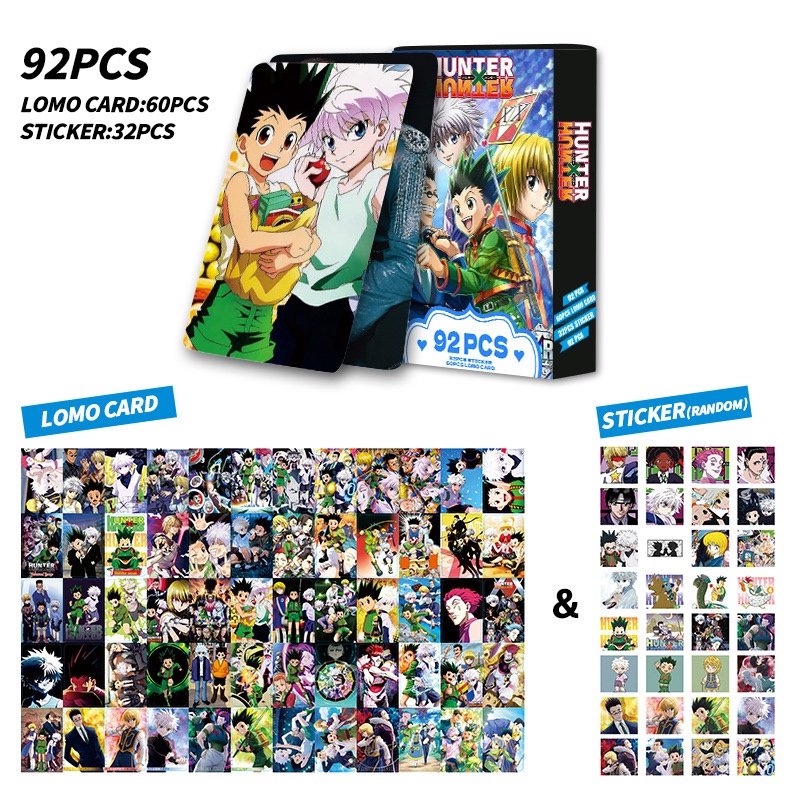 [Lomo Hunter 92] Bộ 60 lomo card HunterxHunter photocard + 32 Sticker ...