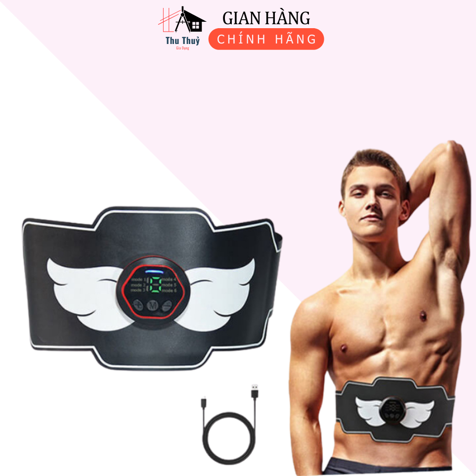 Máy Massage Bụng Máy Rung Giảm Mỡ Bụng Đai Rung Nóng 6 Chế độ 15 Cấp Hàng Chính Hãng