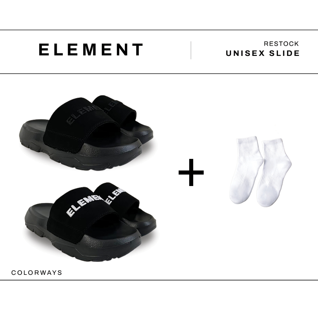 Dép Elements Silde Chunky chữ thêu nam nữ ( D-E02) - Dép quai ngang ...