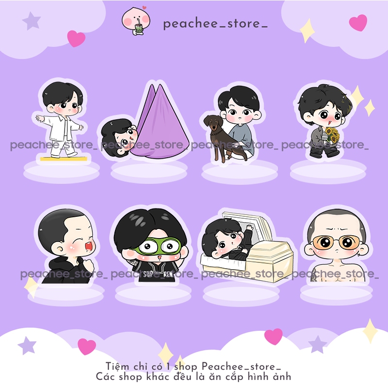 Standee móc khóa Jungkook BTS chibi standee lắc lư nhựa mica | Shopee ...