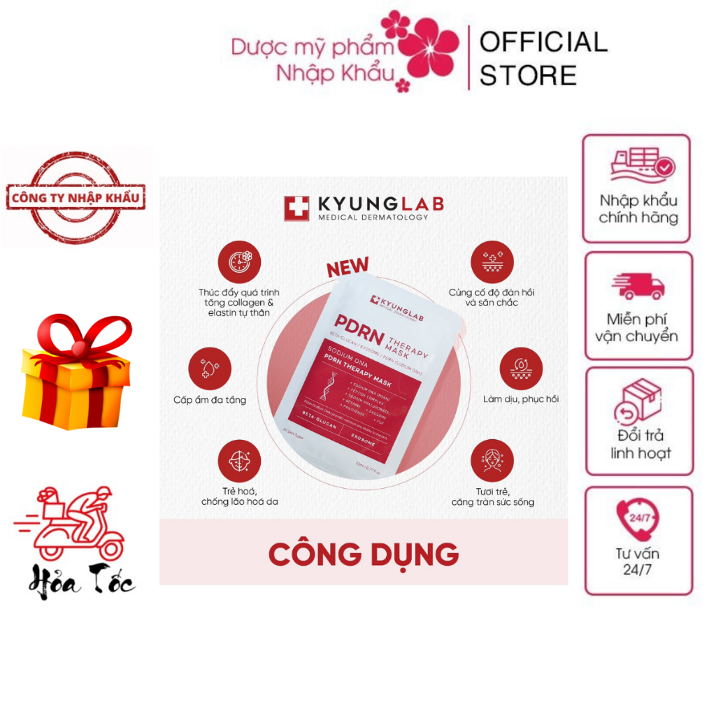 Mặt Nạ KyungLab PDRN Therapy Mask Kyung Lab siêu cấp ẩm, phục hồi, căng ...