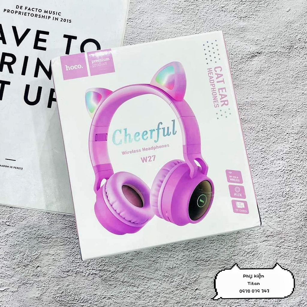 Tai Nghe Chụp Tai Bluetooth Hoco W27 Cat Ear | Shopee Việt Nam