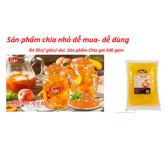 Trân châu ăn liền vị đào giòn Bibi 3Q gói chia 500 gam | Shopee Việt Nam