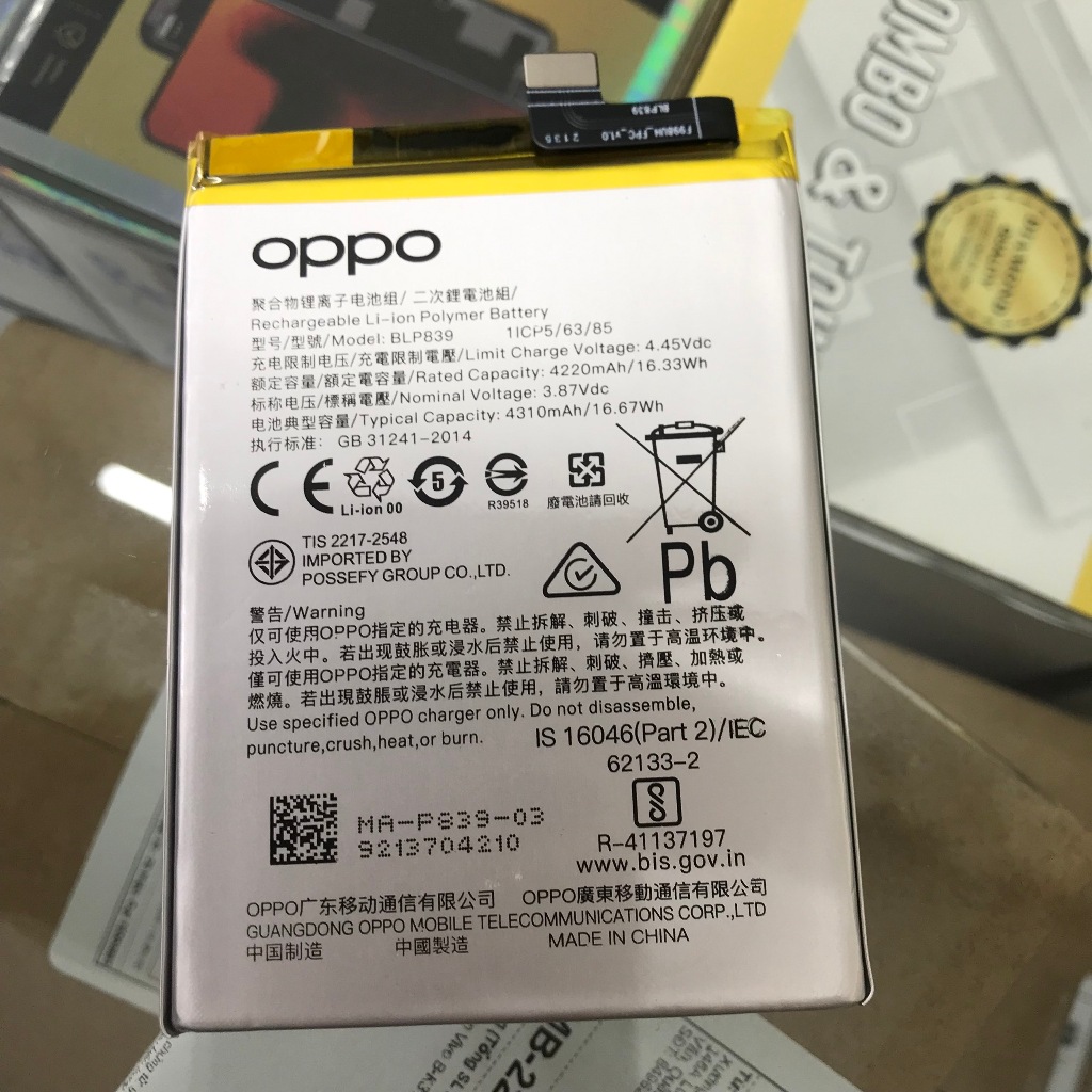 Pin Oppo Reno 6 Z 5G BLP839 zin bảo hành 6 tháng | Shopee Việt Nam