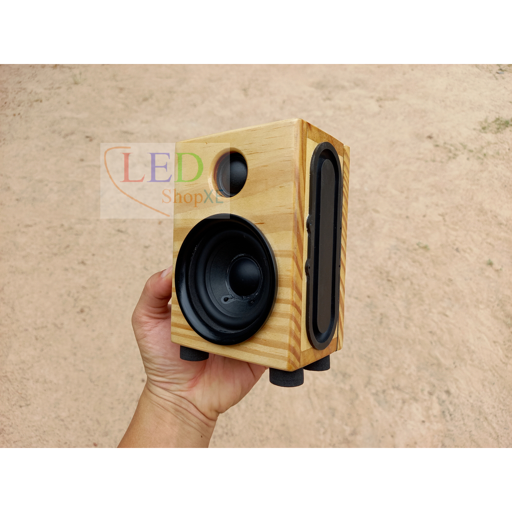 Loa DIY mini Bluetooth gỗ thông bass DynAudio treble lụa HK | Shopee ...