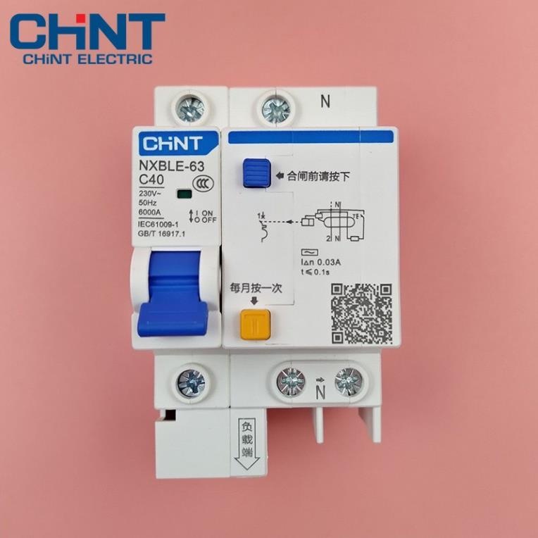 Aptomat chống giật,Attomat chống rò, RCBO Chint NXBLE-32 1P+N 16A, 20A, 25A, 32A, 40A, 63A ...