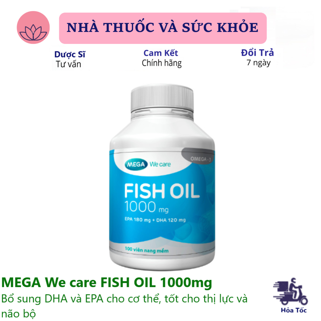 FISH OIL Mega We Care Dầu cá bổ sung Omega-3 DHA & EPA (100 viên) | Shopee Việt Nam