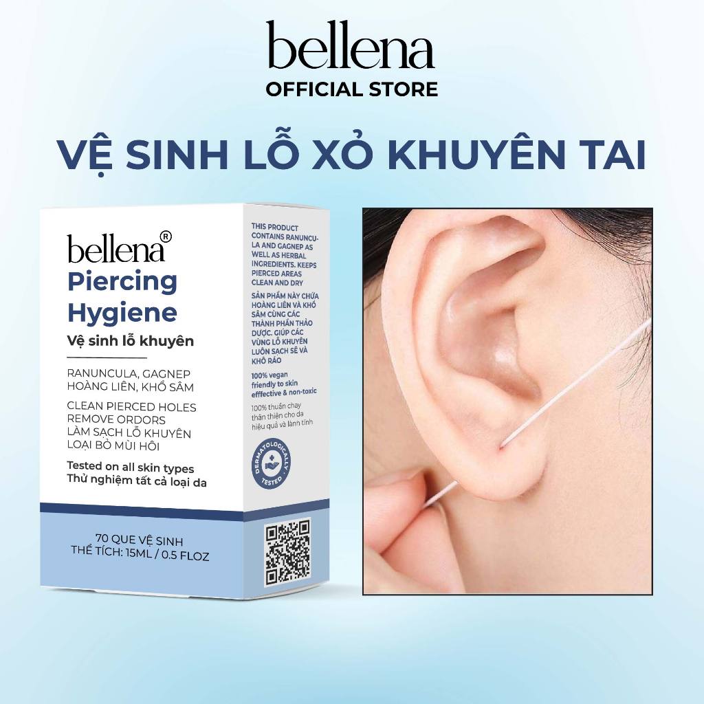 Vệ sinh lỗ xỏ khuyên tai đồ vệ sinh lỗ tai Bellena VT1 | Shopee Việt Nam