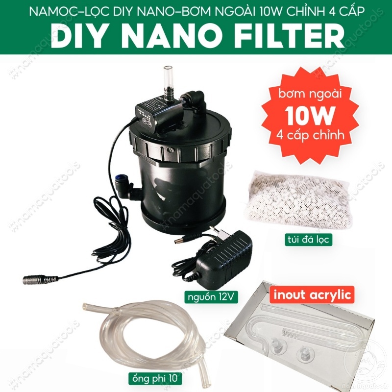 Lọc DIY Nano NAMOC - Bơm Ngoài + Full Phụ Kiện & Vật Liệu Lọc | Lọc Chế ...