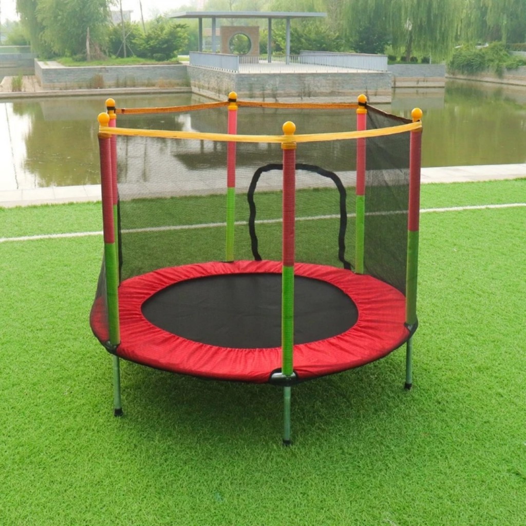 Nhà Nhảy Nhún , Đệm Nhún Lò Xo Lục Giác Có Lan Can & Bạt Quây Cho Trẻ ...