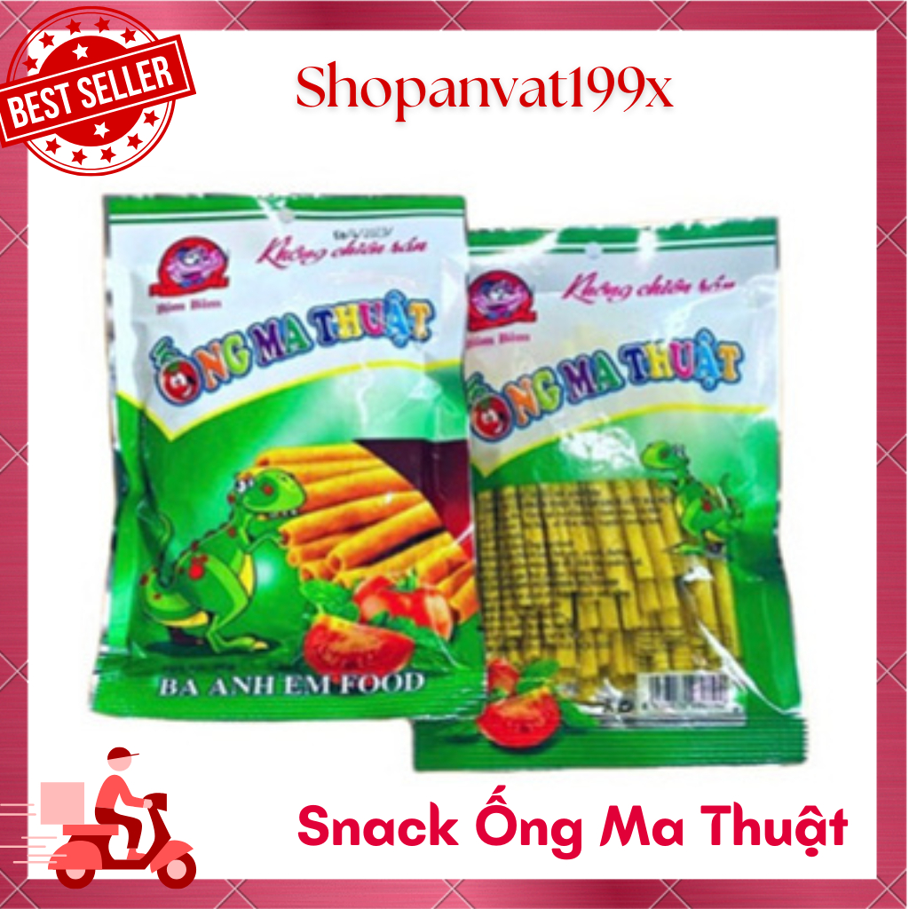 10 Gói Bim Bim Snack Ống Ma Thuật Ba Anh Em Food, Snack Que, ăn vặt ...