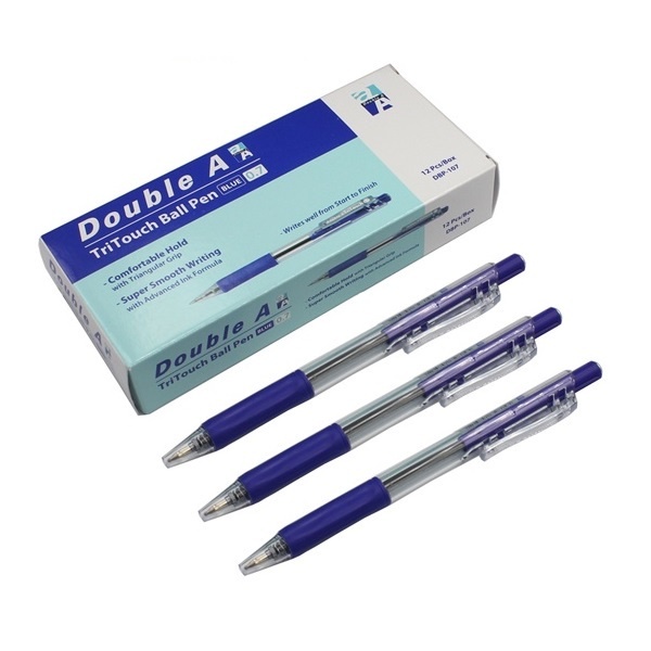 Hôp 12 cây Bút bi Double A Tritouch 0.7mm chính hãng Double A, nét đậm ...
