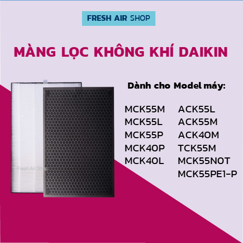 Màng Lọc Không Khí Daikin MCK55, ACK55, TCK55, MCK40, ACK40, TCK40, Màng Lọc Daikin Trứng, màng ...