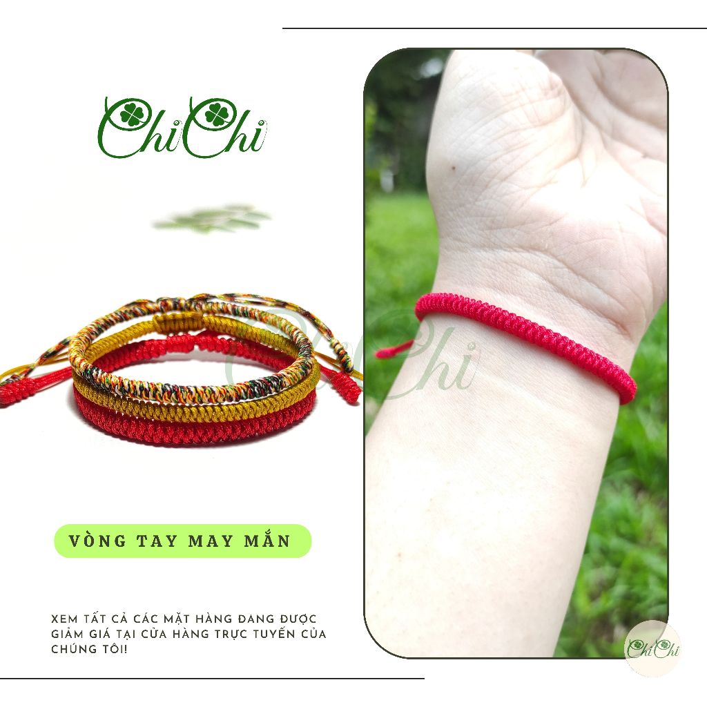 [Chi Chi] Vòng Tay May Mắn Thắt Dây Handmade Nhiều Màu - MS080 | Shopee ...