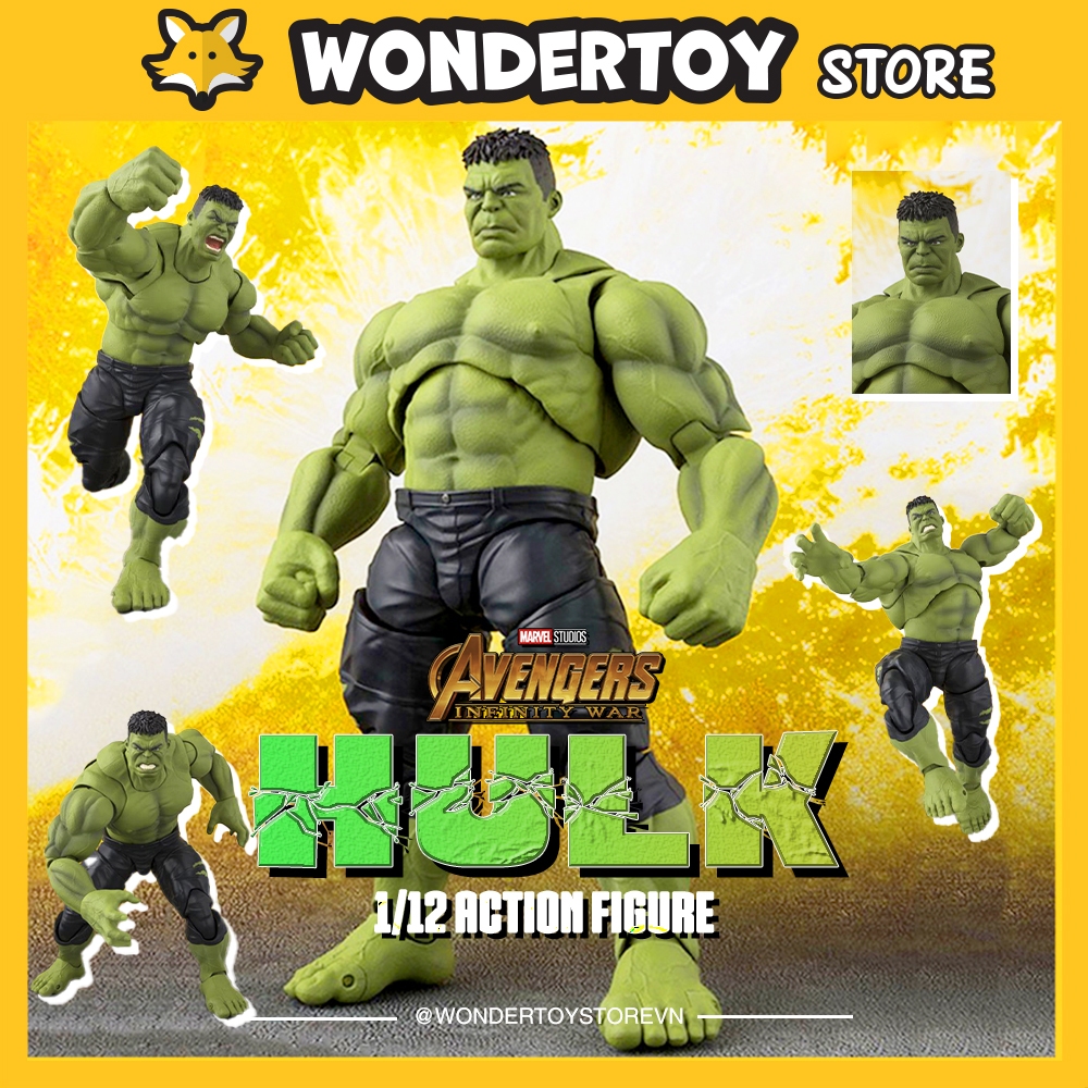 Mô hình SHF Hulk Marvel Avengers Infinity War 1/12 Action Figure (KO ...