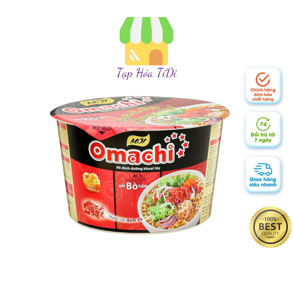 [COMBO 5 HỘP] Mì Omachi vị xốt bò hầm hộp 92g | Shopee Việt Nam