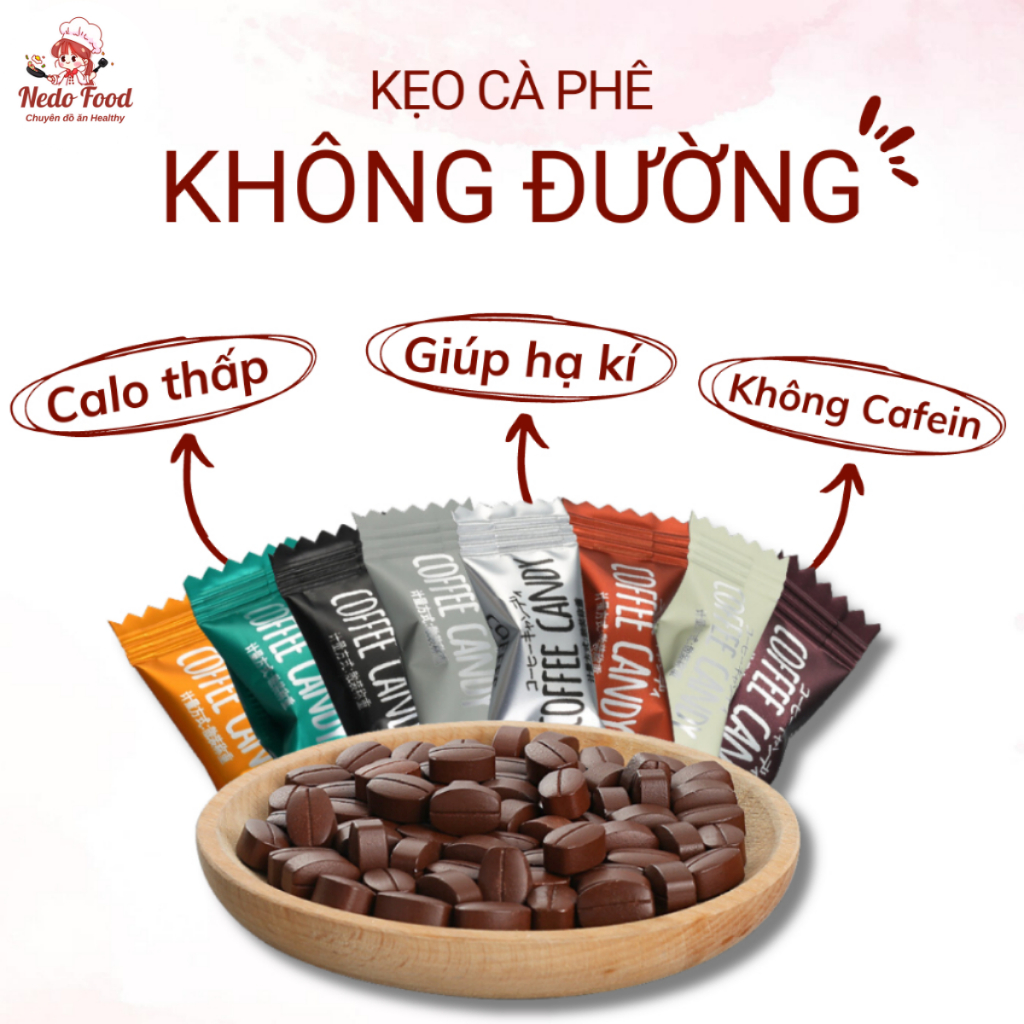 Kẹo Cà Phê Không Đường Nedo Food Thơm Ngon Kẹo Ăn Kiêng Giảm Cân Nhanh ...