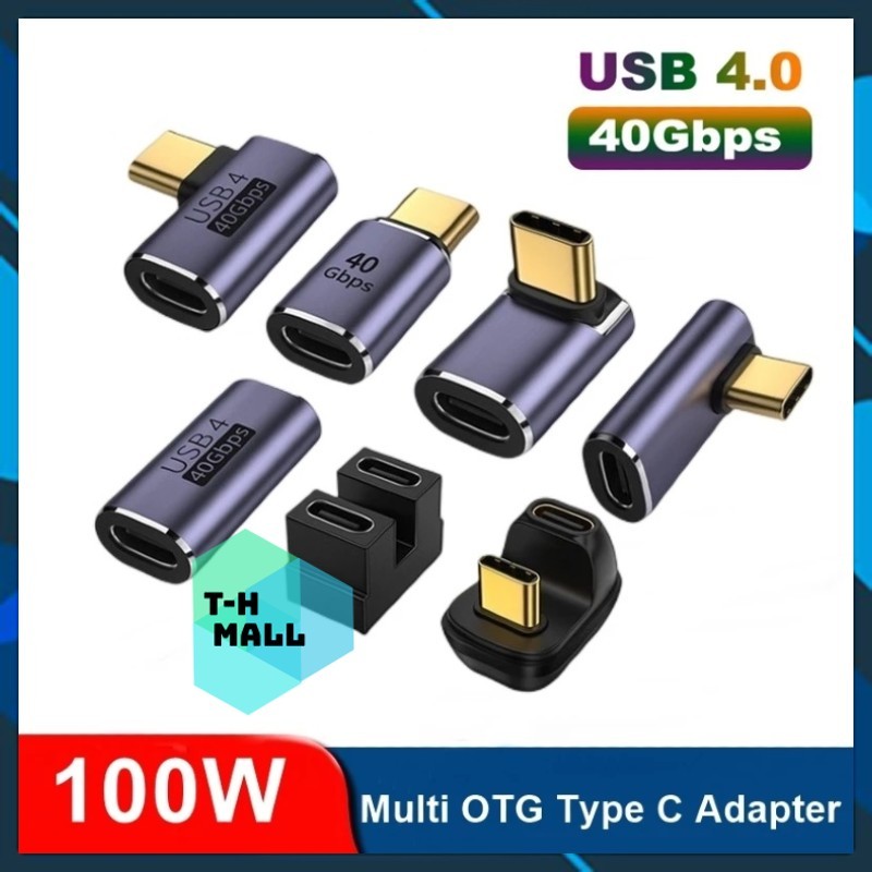 40Gbps 80Gbps | Đầu Type C Nối Dài Chuyển Đổi Góc 90 độ Sạc Và Dữ Liệu Thunderbolt 3 100W 240W ...