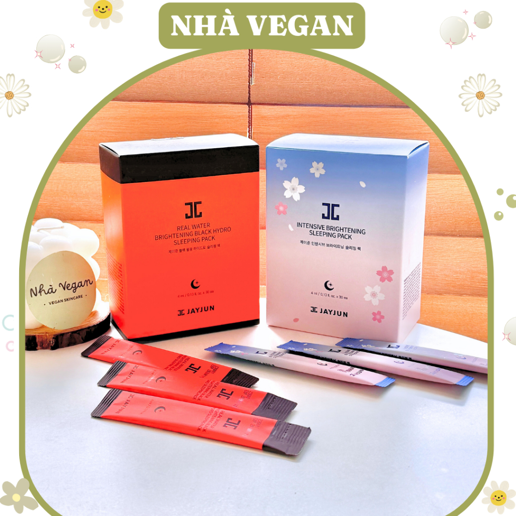MẶT NẠ NGỦ JAYJUN INTENSIVE BRIGHTENING/REAL WATER BRIGHTENING BLACK HYDRO SLEEPING PACK 4ML ...